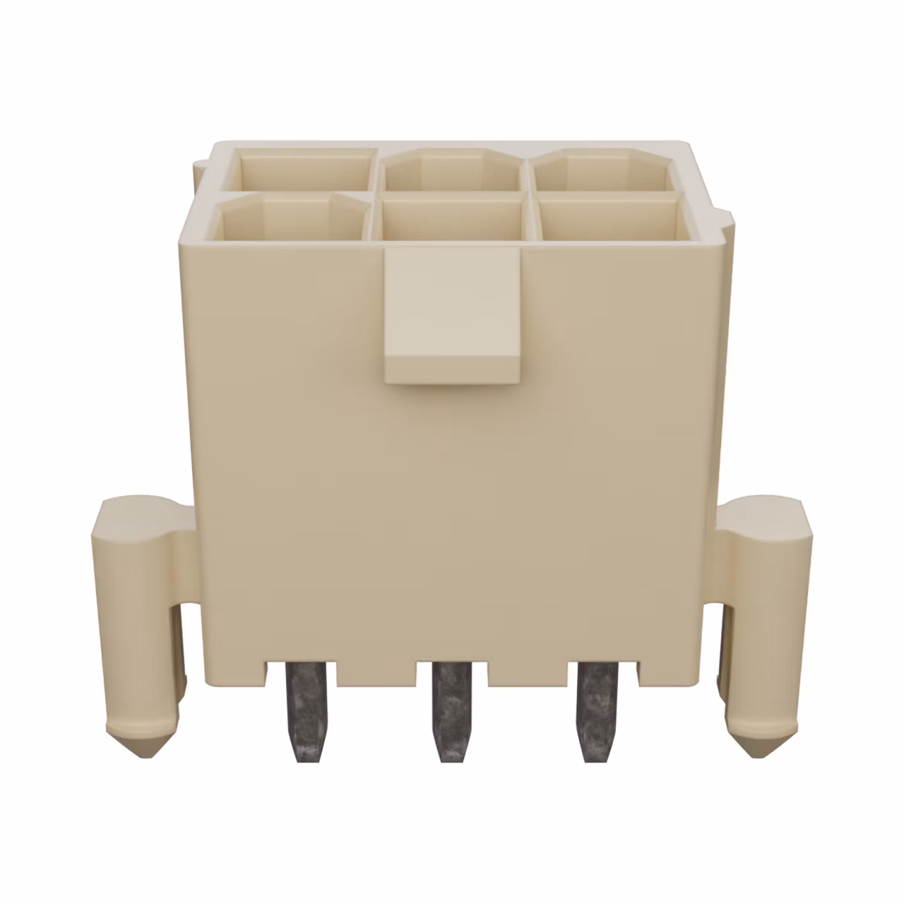Mini-Fit HCS Header, 4.20mm Pitch, Dual Row, Vertical, with Snap-in Plastic Peg PCB Lock, 6 Circuits, Nylon 6/6 94V-0, Gold (Au) Plating, without Drain Holes for sale