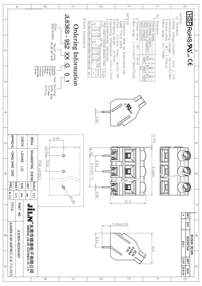 JL636S-95203G01 technical document