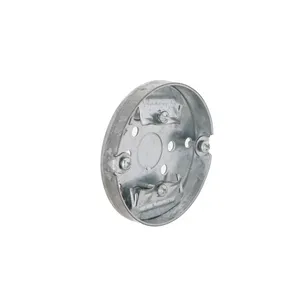 3-1/2 in. Round Ceiling Pan, Drawn, 1/2 in. Deep, One 1/2 in. KO and NMSC Clamps for sale