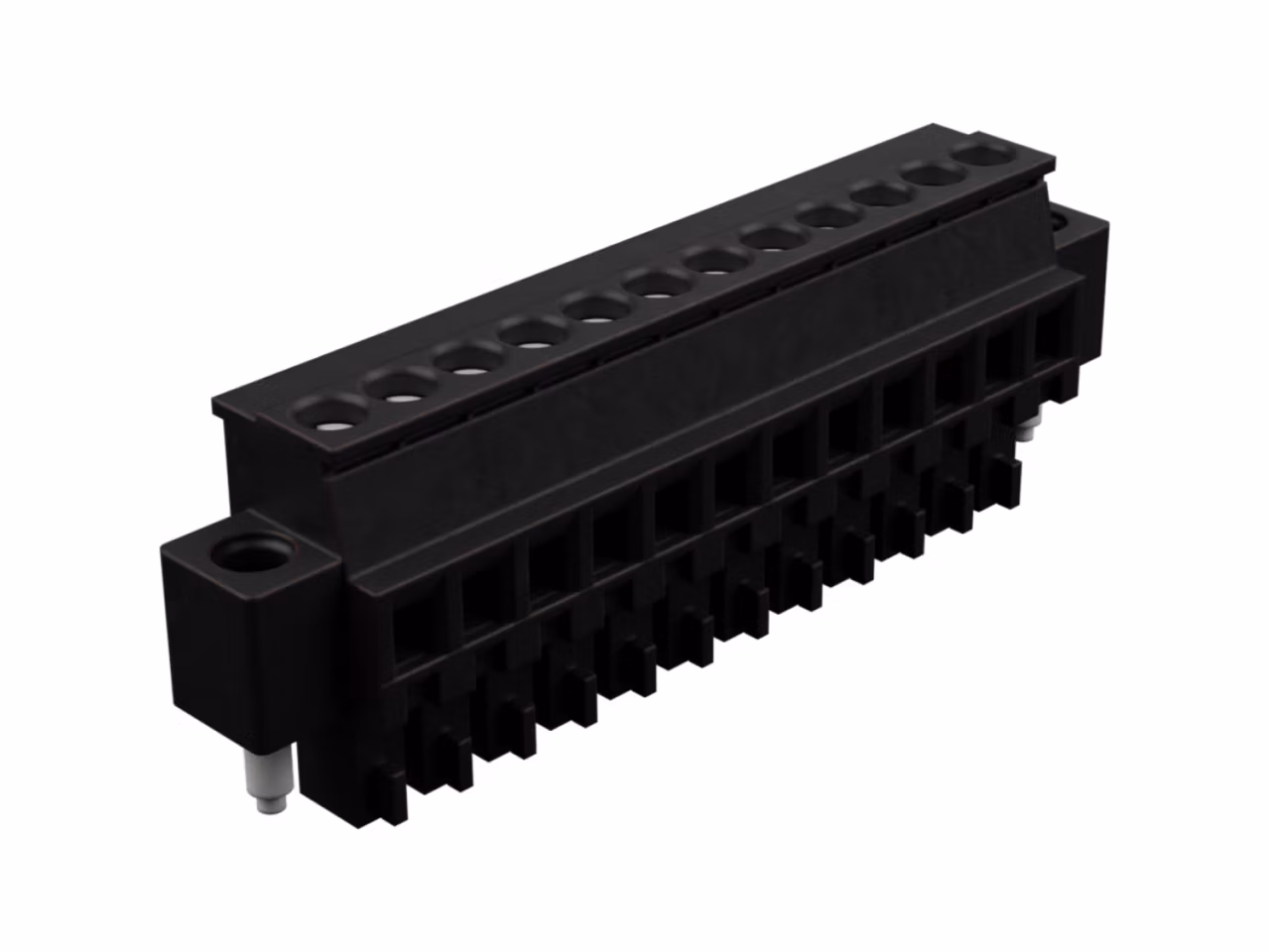3.81mm Pitch Eurostyle Vertical Plug, with Retention Screws and Standard Imprinting, Front Wire Entry, Black, 12 Circuits for sale