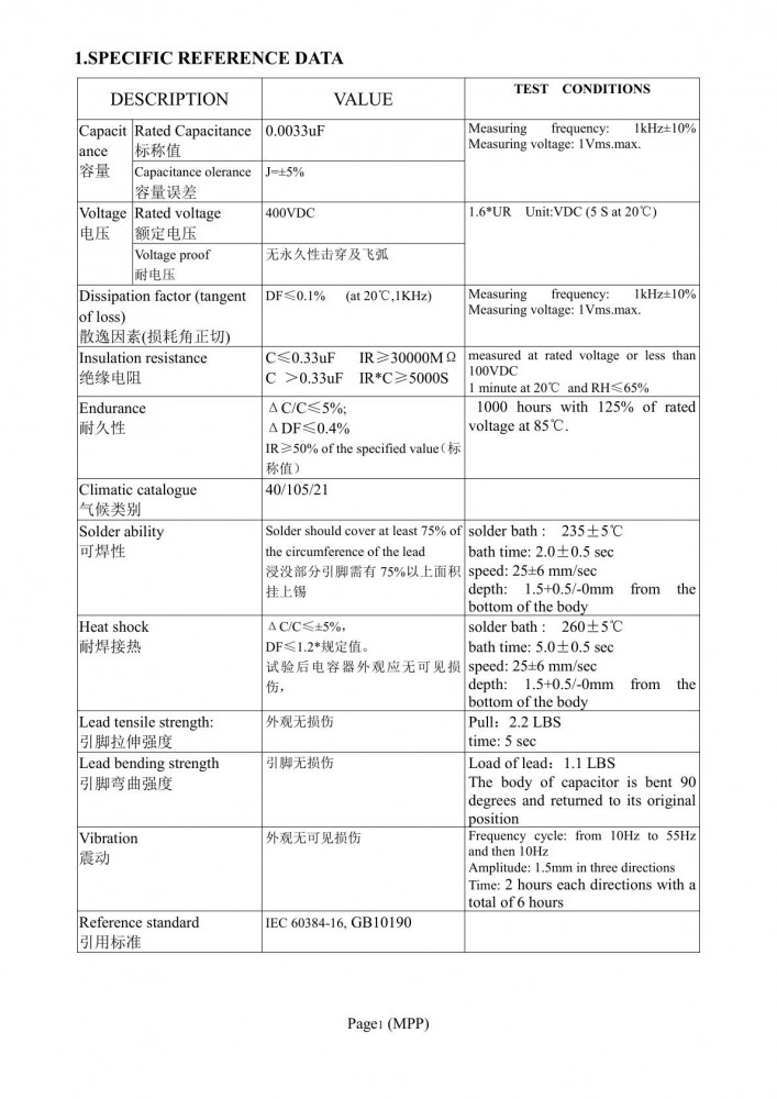 MPP332J400D01 specification page 2
