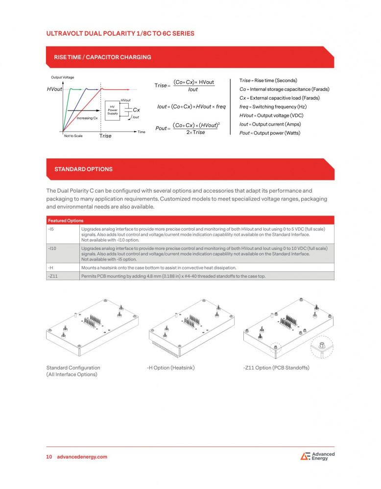 UltraVolt Dual Polarity C Series document page 10