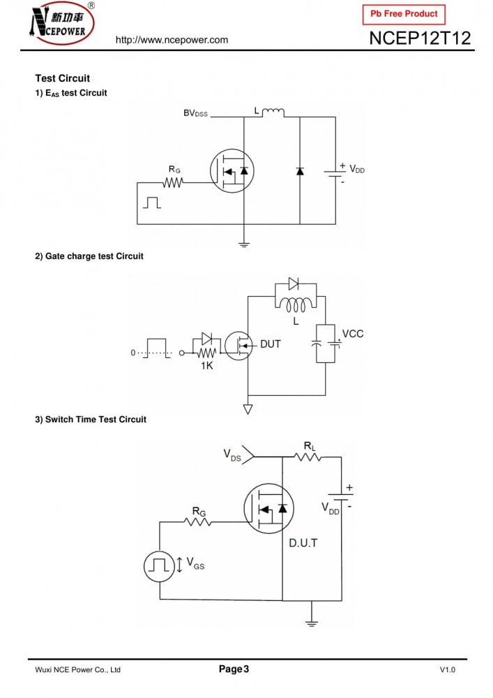 NCEP12T12 datasheet page 3