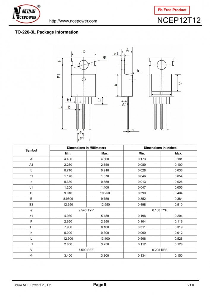 NCEP12T12 datasheet page 6