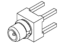MMCX Plug, Straight, PCB Receptacle, Through Hole, Brass Body, Gold (Au) Plating, One Piece Per Bag, 50 Ohms for sale