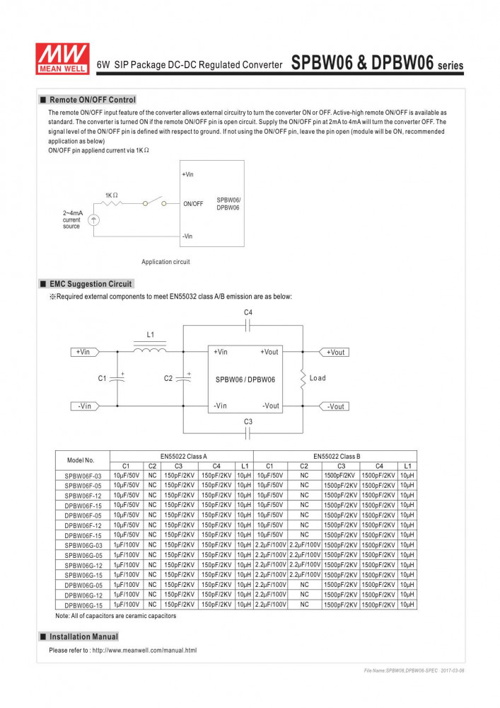 SPBW06F-05 datasheet page 5