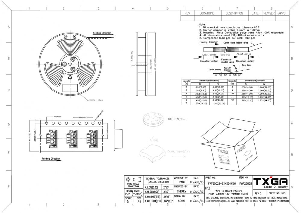 FWF25028-S06S24W5M technical document page 3