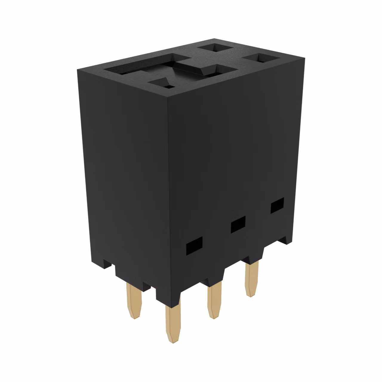 C-Grid III PCB Receptacle, 2.54mm Pitch, Dual Row, Vertical, 6 Circuits, Tin (Sn) Plating, Straight PCB Pins