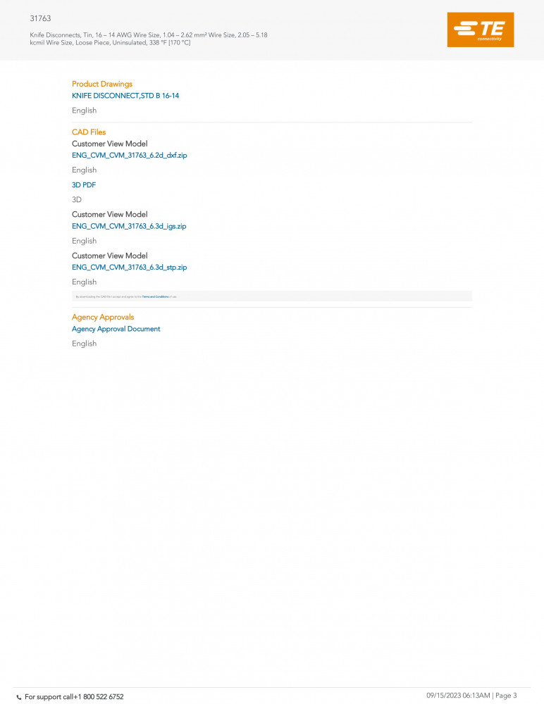 TE Connectivity 31763 document page 3