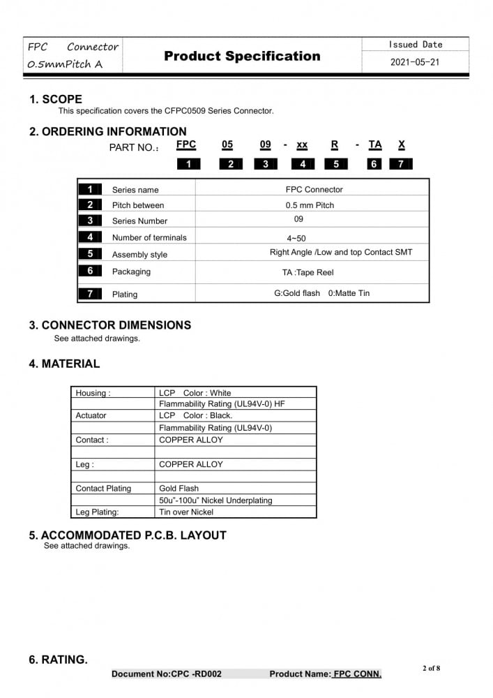 F-FPC0M04P-G310 technical document page 5