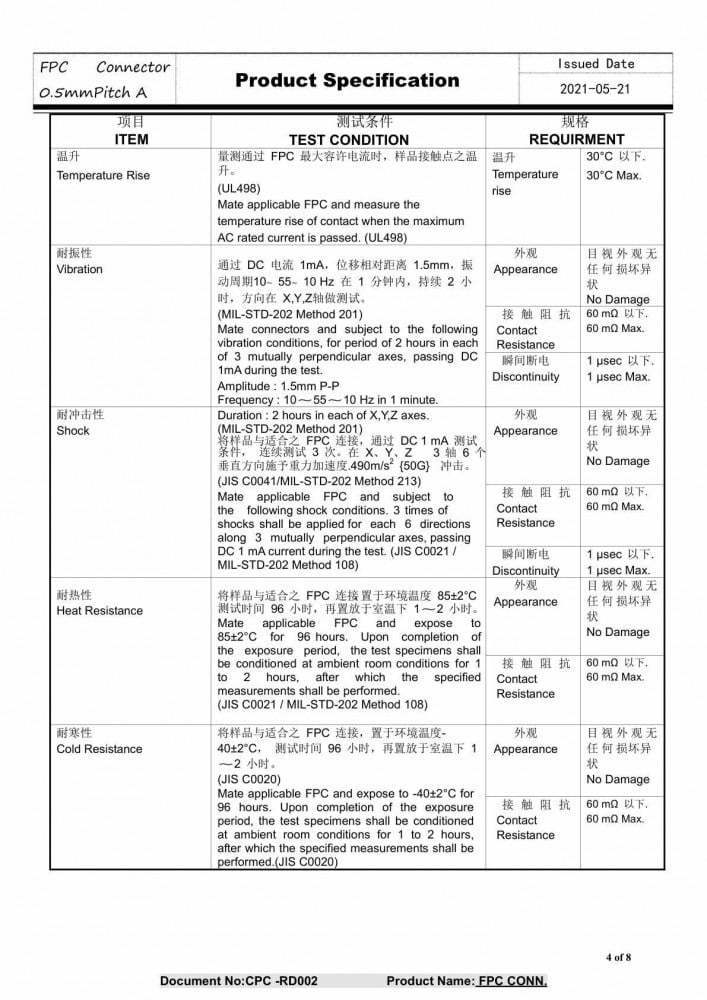 F-FPC0M04P-G310 technical document page 7