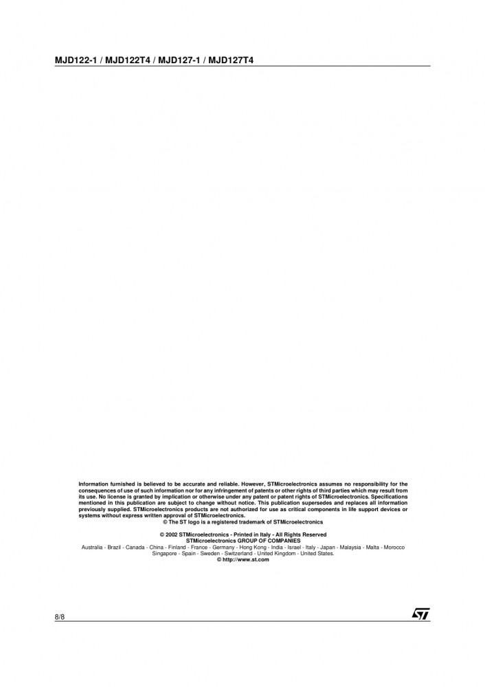MJD122 datasheet page 8