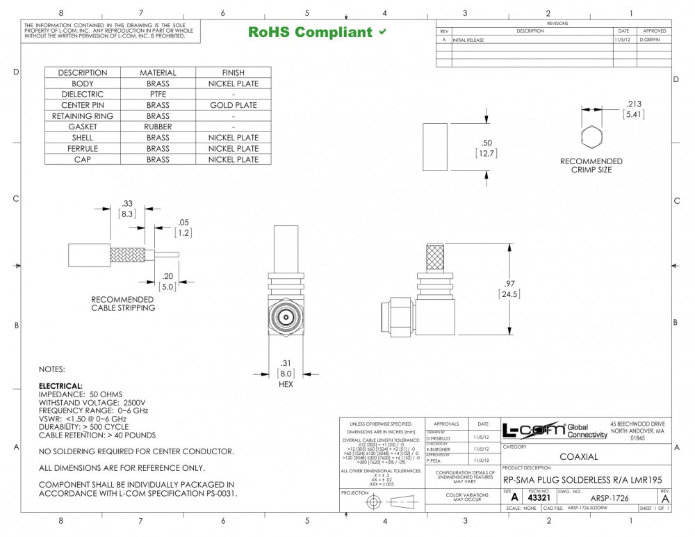 L-com ARSP-1726 technical document preview