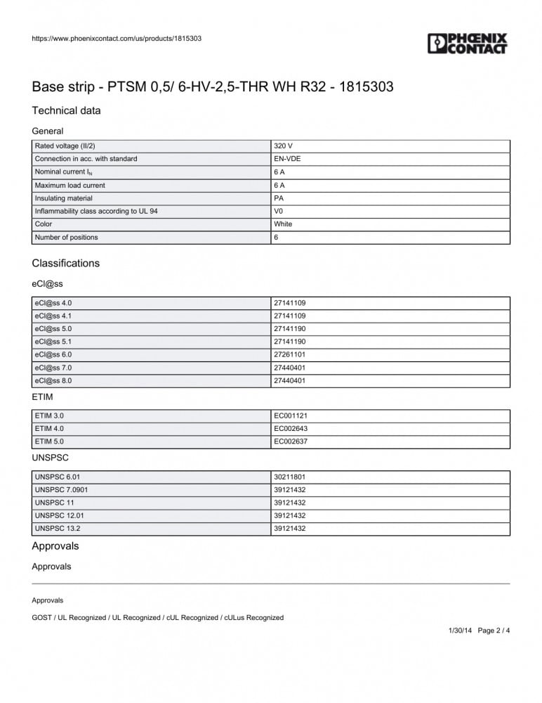 Phoenix Contact 1815303 product data page 2
