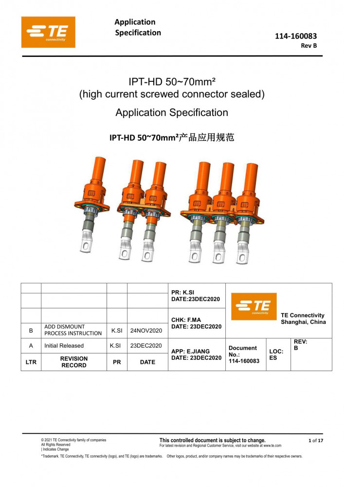 IPT-HD application specification page 1