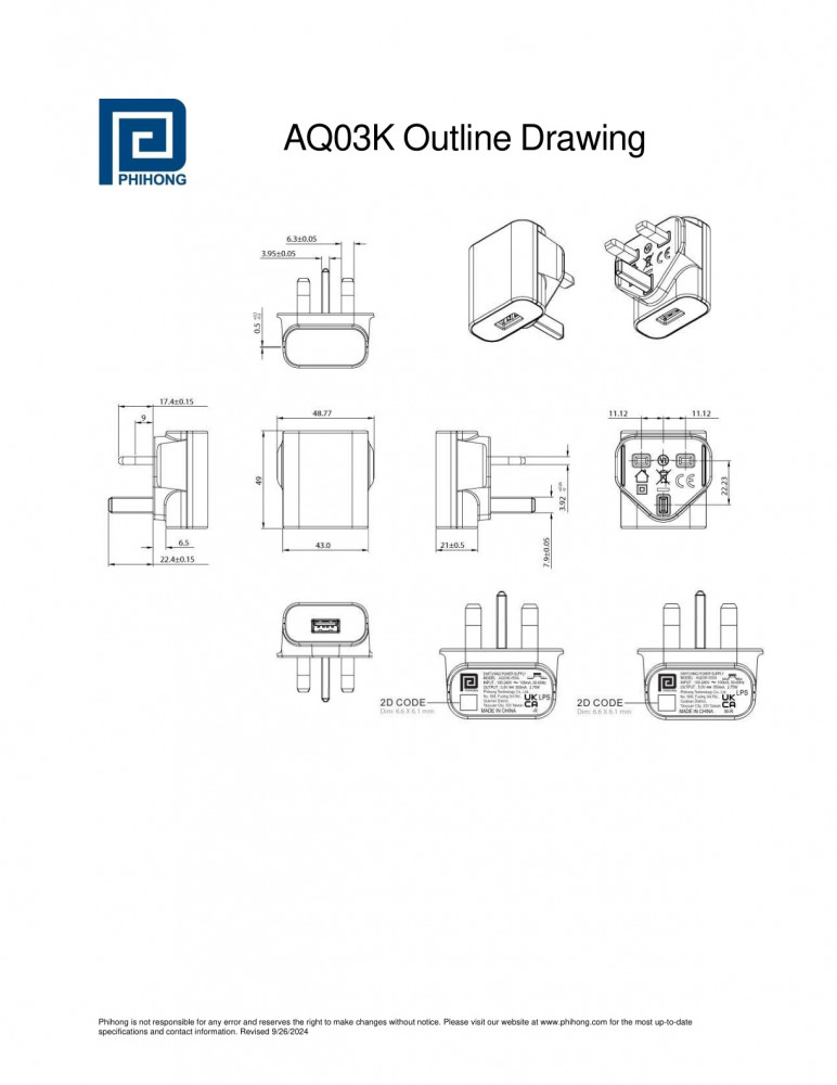 AQ03K-050A-R technical document, page 4