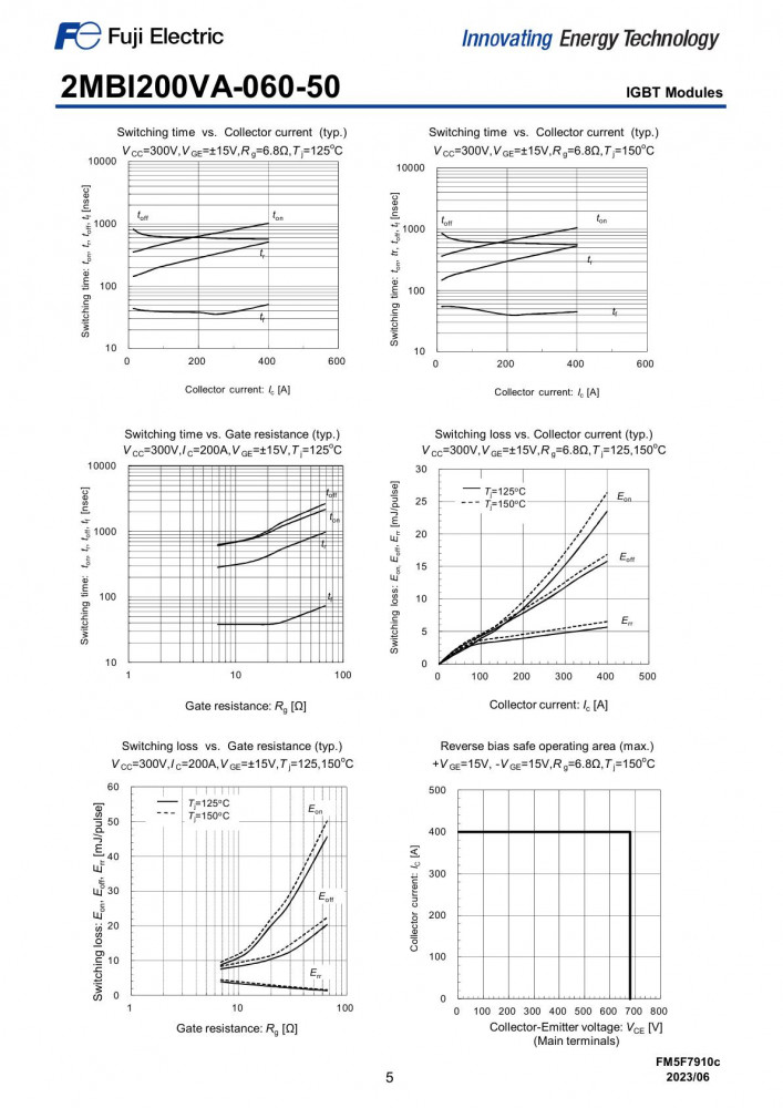 2MBI200VA-060-50 technical document page 5
