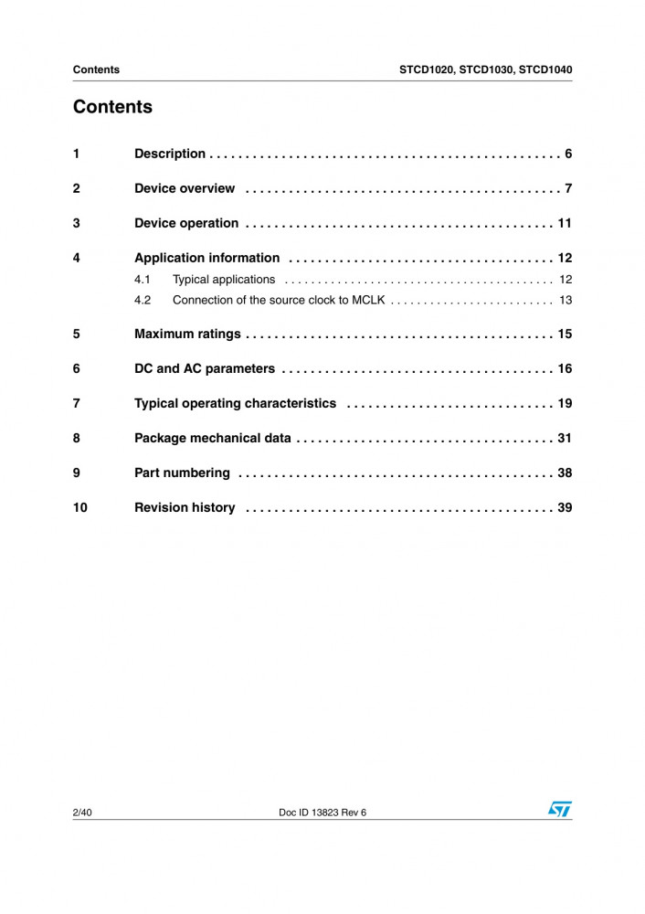 STCD1020RDG6F technical document page 2