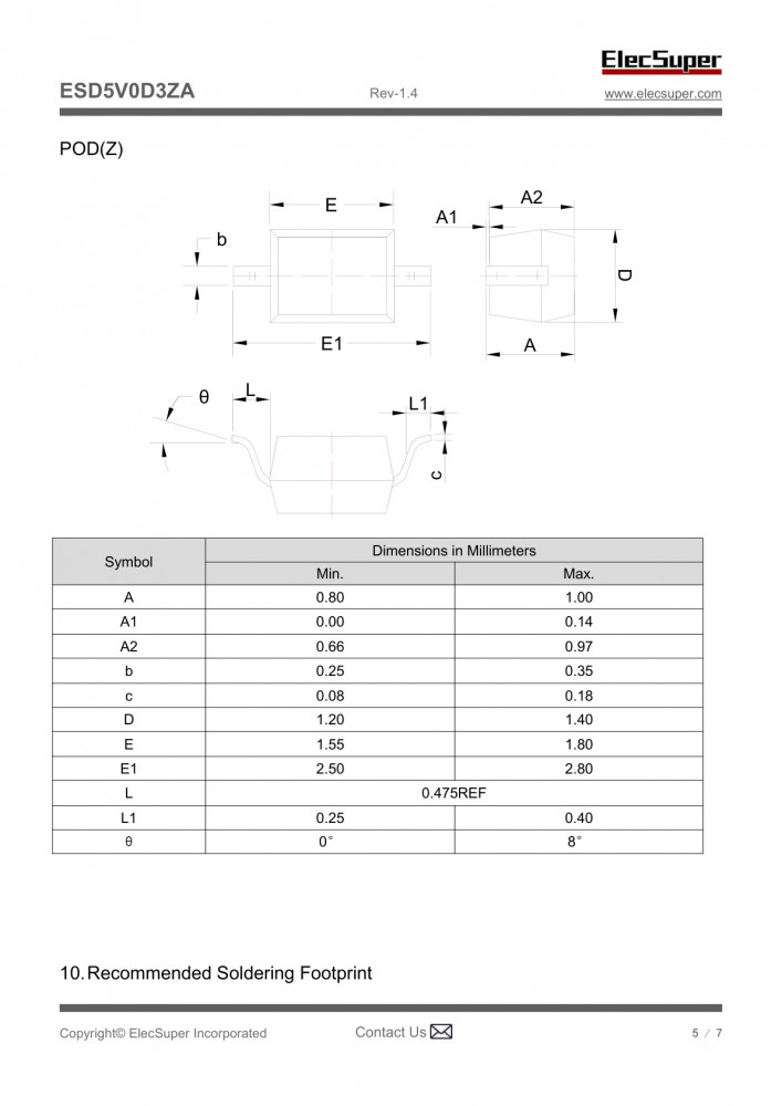 ESD5V0D3ZA datasheet page 5
