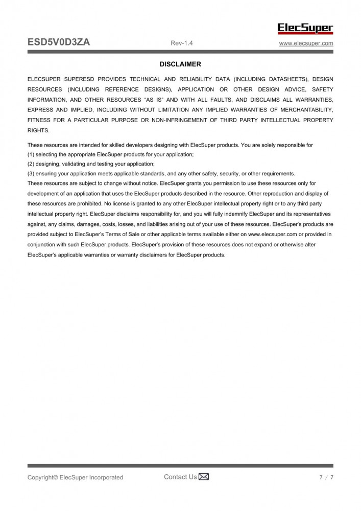 ESD5V0D3ZA datasheet page 7