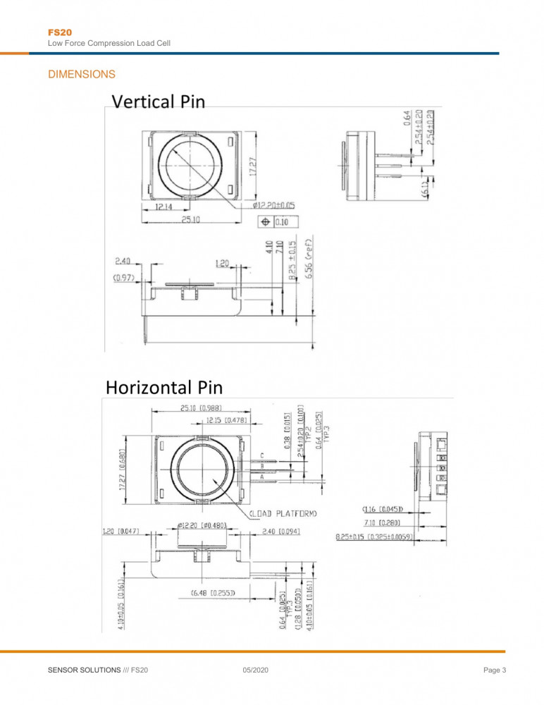TE Connectivity FS20 datasheet page 3
