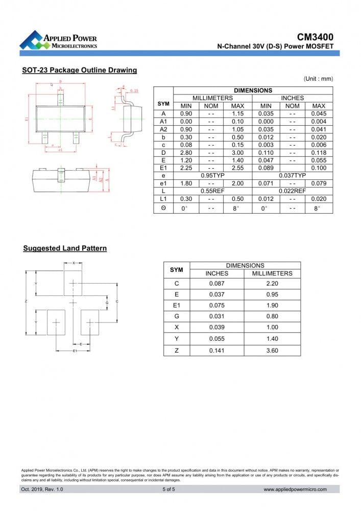CM3400 datasheet page 5
