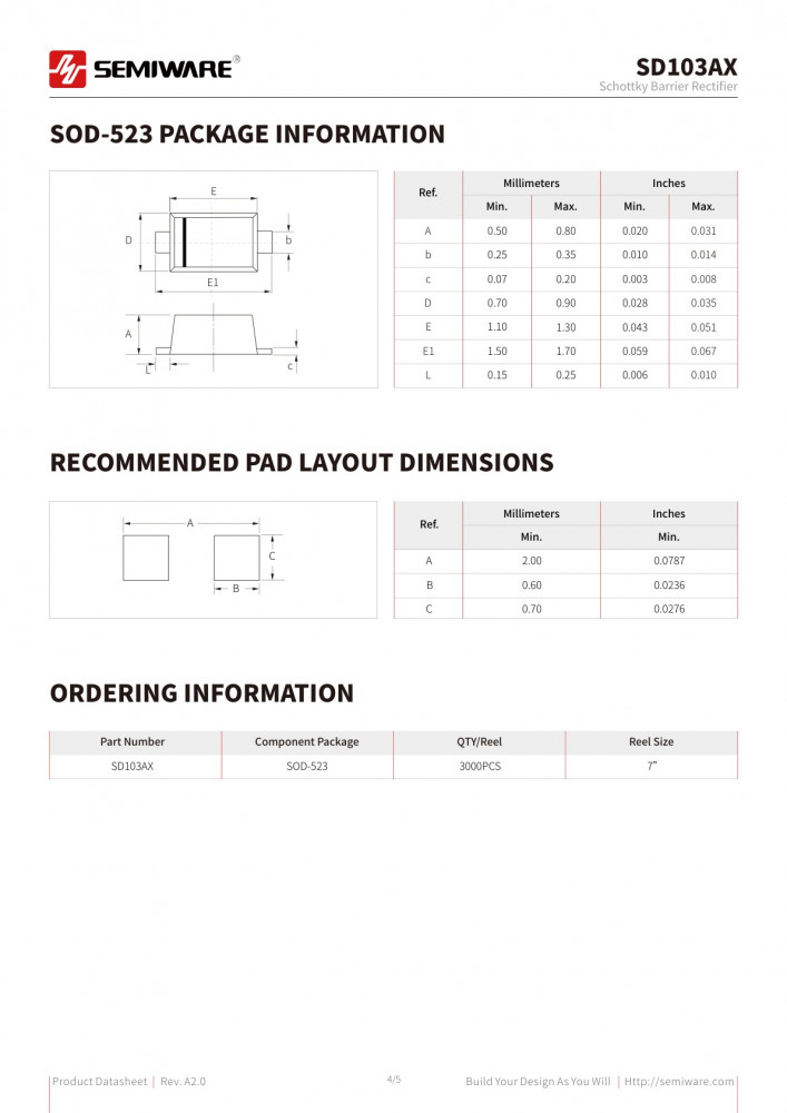 SEMIWARE SD103AX datasheet page 4