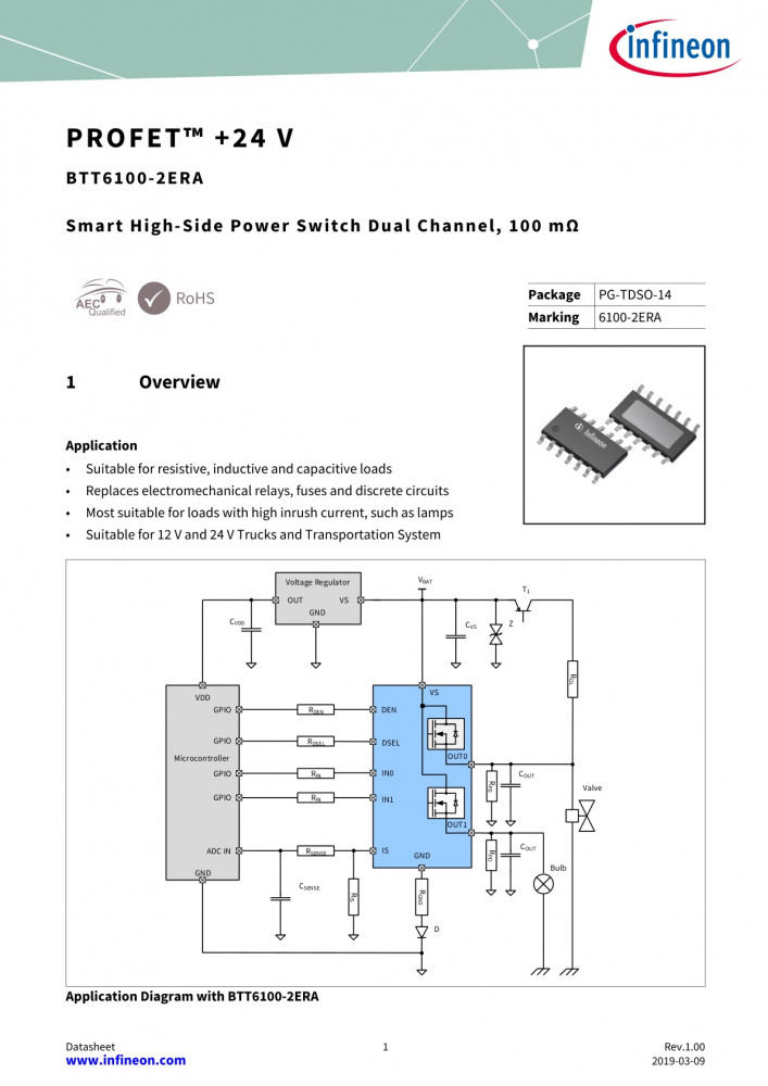 BTT61002ERAXUMA1 datasheet page 1