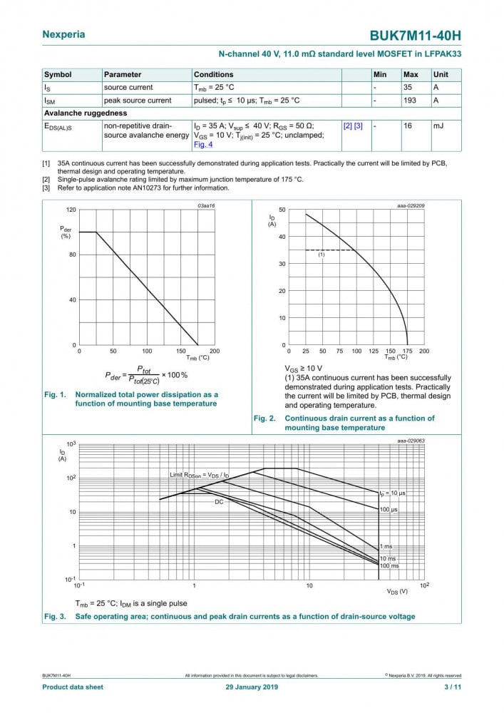 BUK7M11-40HX datasheet page 3