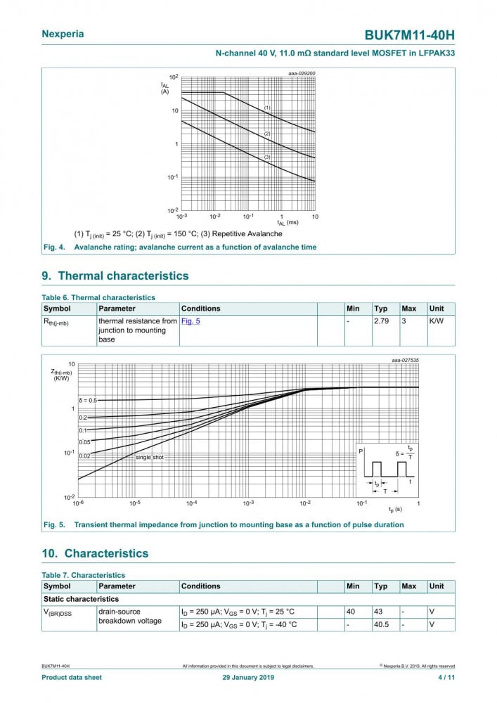 BUK7M11-40HX datasheet page 4