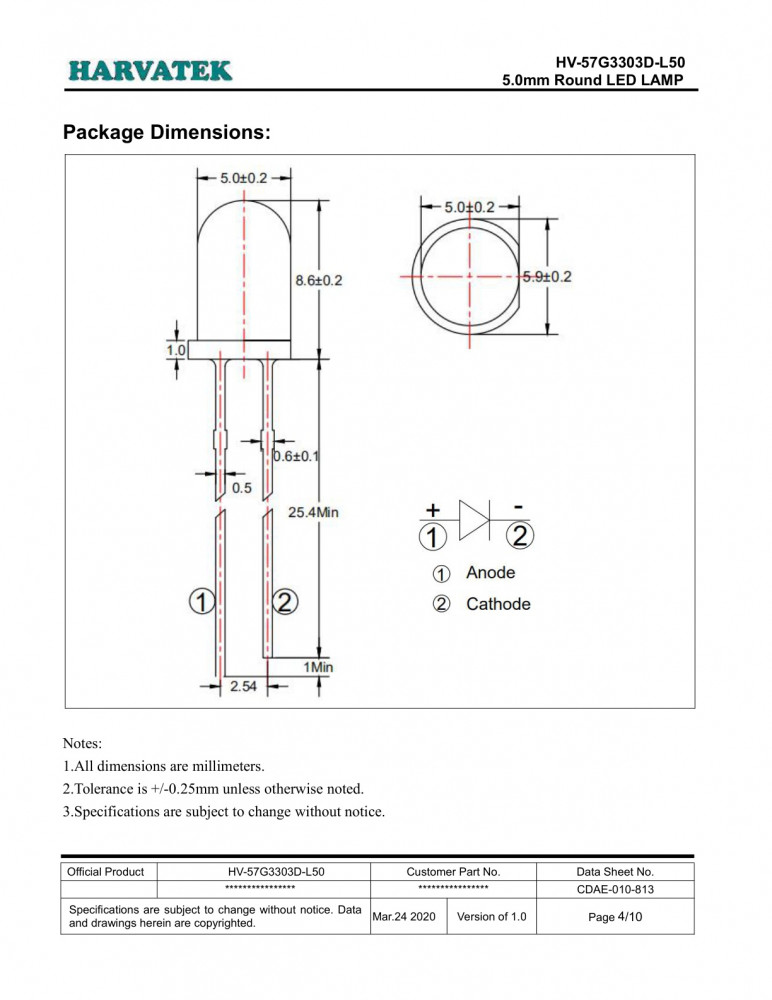 HV-57G3303D-L50 datasheet page 4