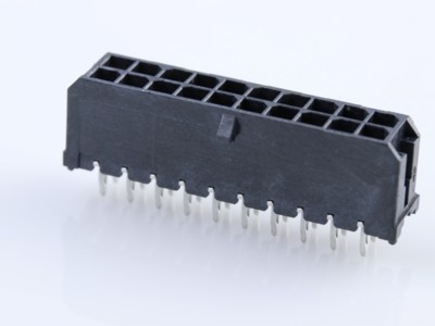 Micro-Fit CPI Header, Dual Row, Vertical, Compliant Pin Interface, 8 Circuits, LCP, Glass-Filled, UL 94V-0, 0.76µm Gold (Au) Selective Contact Plating, Tin (Sn) Plated Tails, Glow-Wire Capable