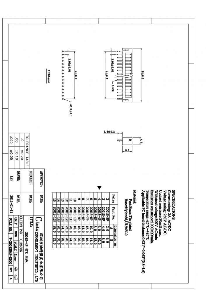 W-2001S04P-K000 PCB layout document