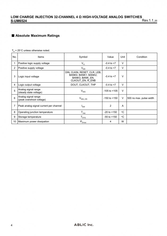 S-UM6524 datasheet preview, page 4