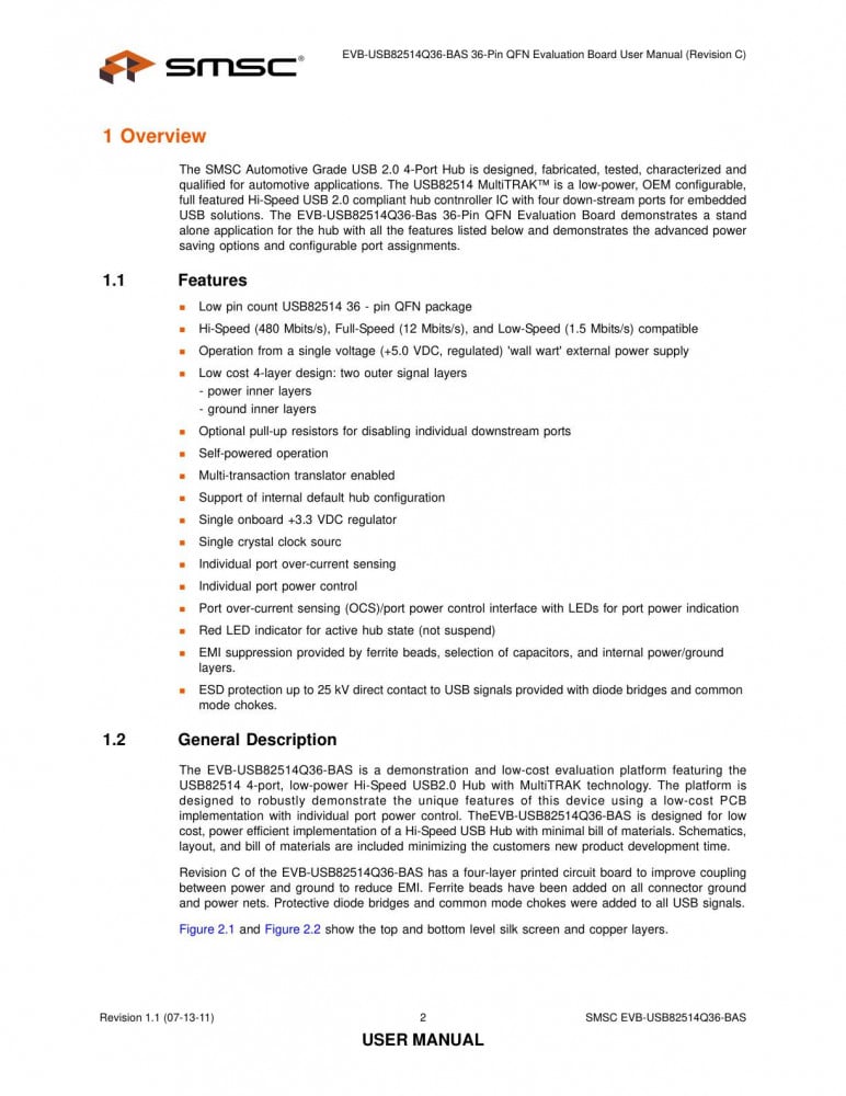 EVB-USB82514 document page 2