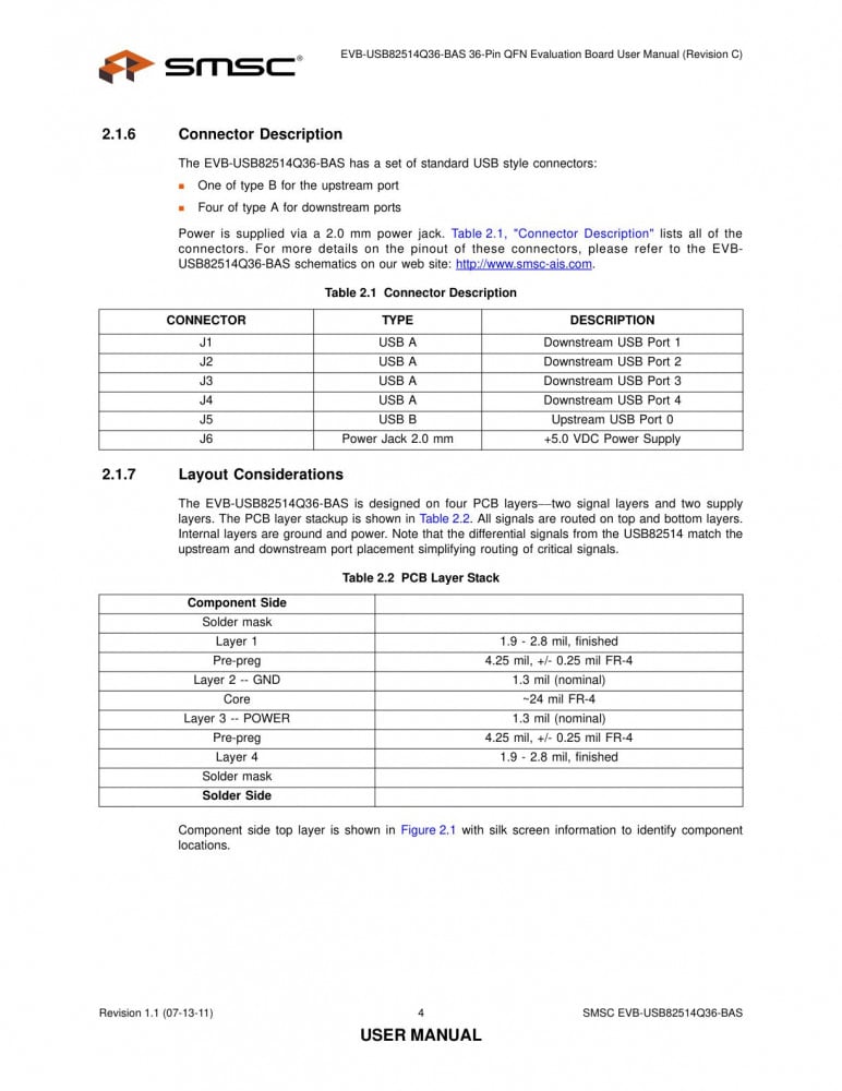 EVB-USB82514 document page 4