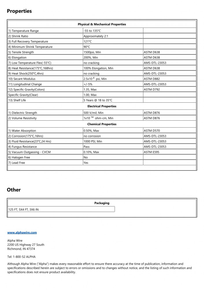 Alpha Wire F221V2IN RD105 technical document page 2
