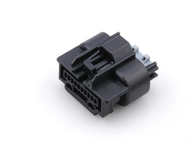Mini50 Sealed Receptacle, Single Row, without CPA, 10 Circuits, Polarization Option B, Light Gray