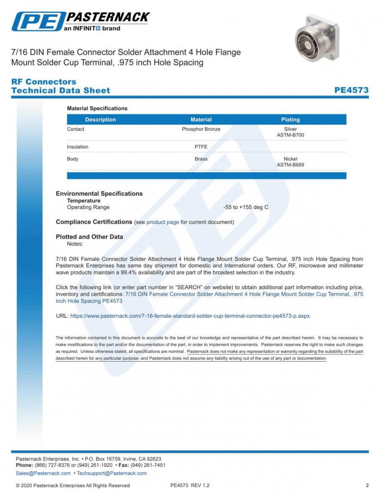 PE4573 datasheet page 2