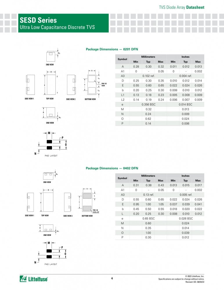 Littelfuse SESD datasheet page 4