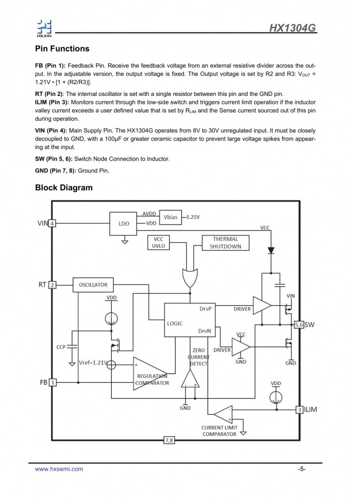 HX1304G-AGC-A technical document page 5