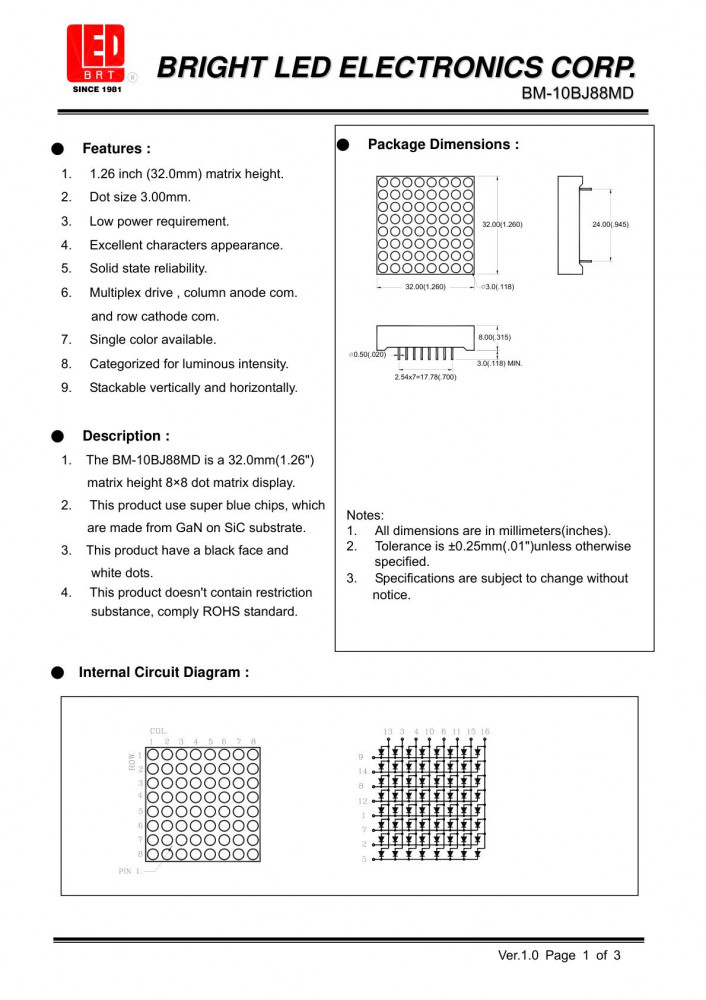 BM-10BJ88MD technical document image, page 1