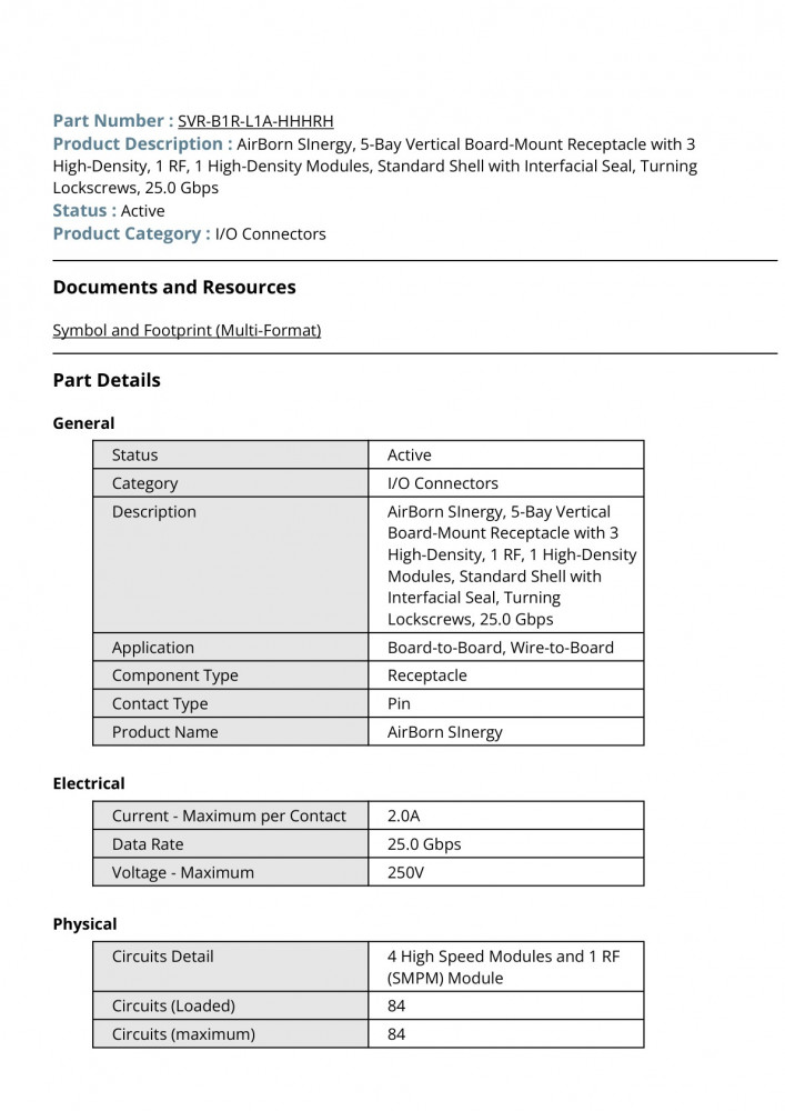 SVR-B1R-L1A-HHHRH product document image 1