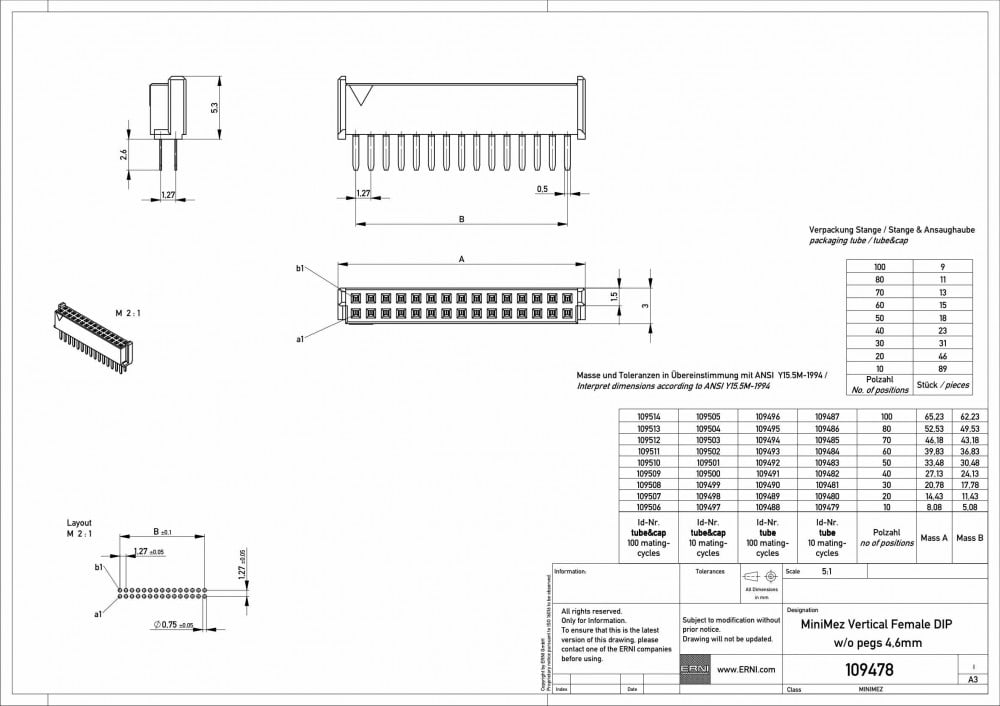 TE Connectivity ERNI 109492 technical document preview