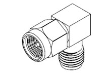SMA Plug-to-SMA Jack Adapter, Right-Angle, Tray, 50 Ohms for sale
