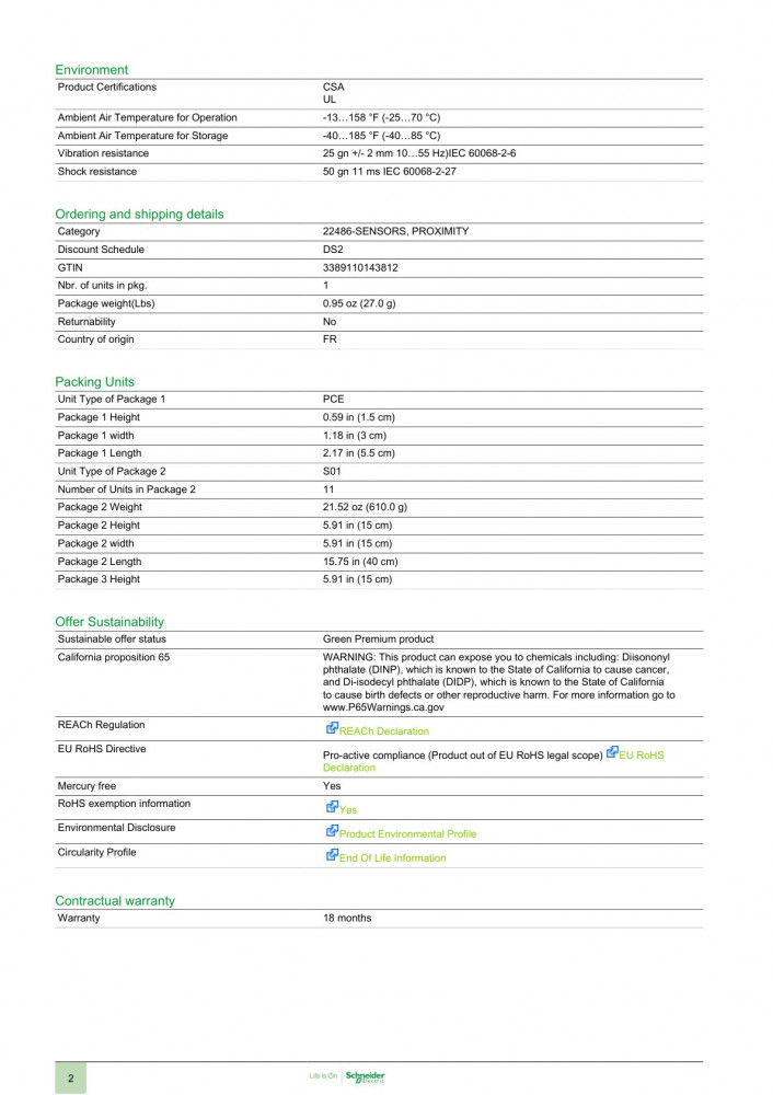 XS512B1NBM12 technical documentation page 2