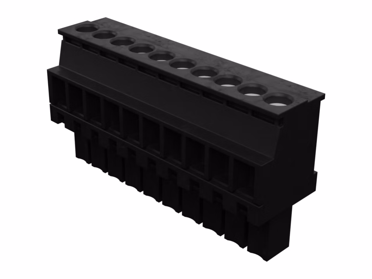 3.50mm Pitch Eurostyle Vertical Plug, with Reverse Imprinting, Rear Wire Entry, Black, 10 Circuits for sale