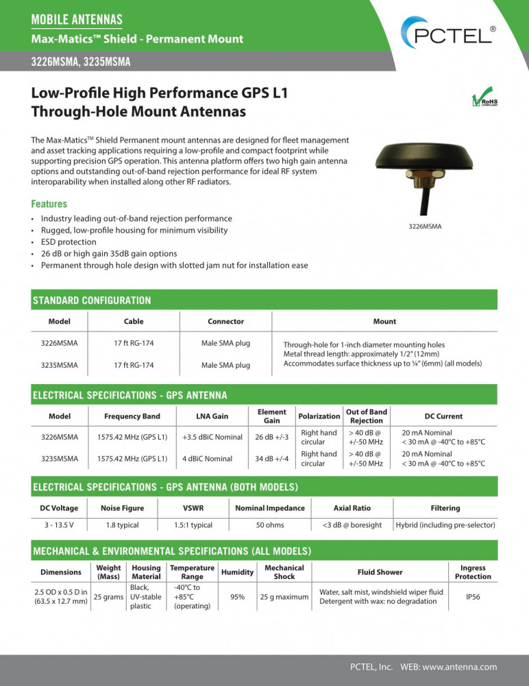 3226MSMA product technical document page