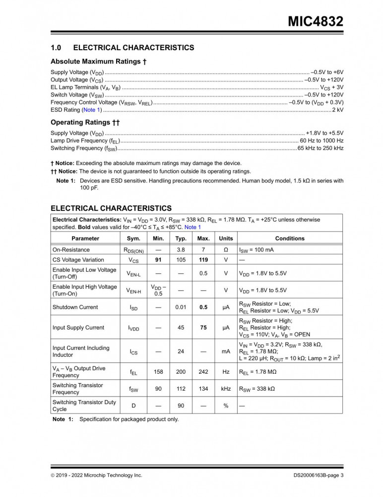 MIC4832YMM datasheet page 3