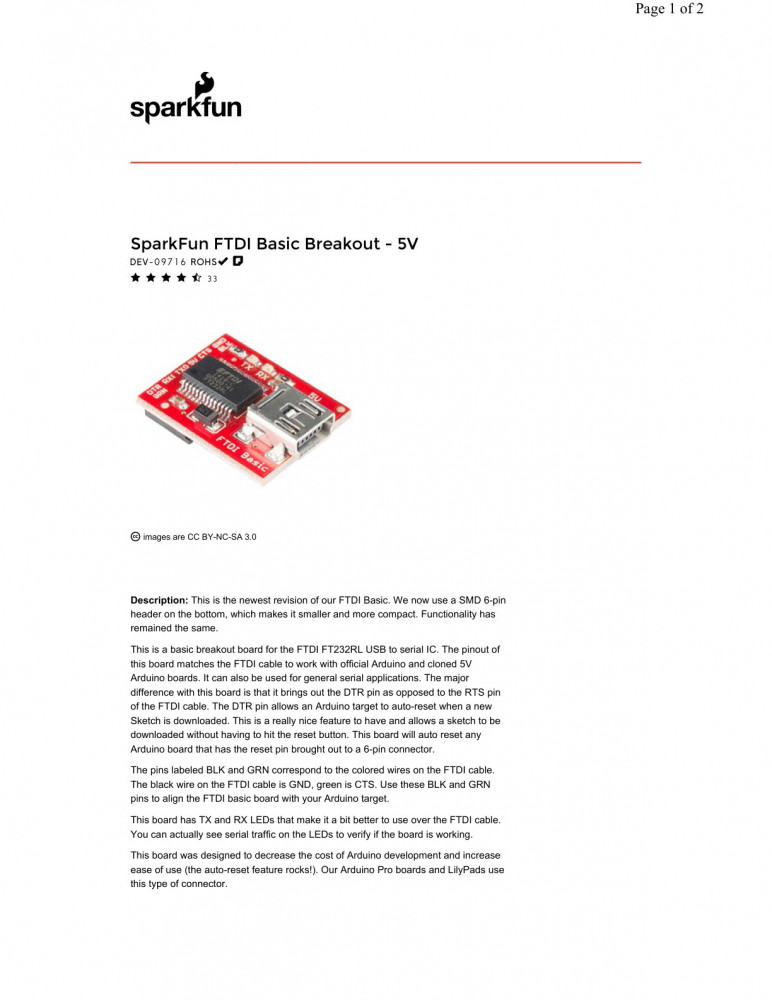 DEV-09716 technical document page 1